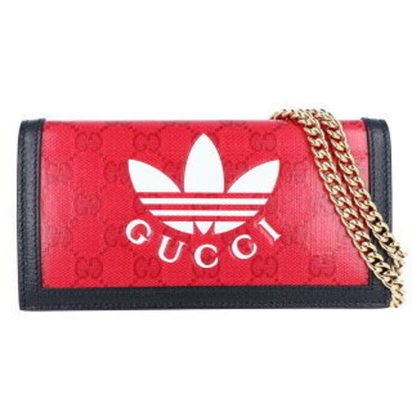 Gucci | Bags | Gucci X Adidas Chain Wallet Shoulder Gg Crystal Pink ...